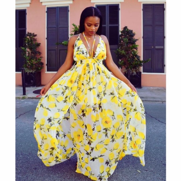 Miss Avenue | Dresses | Lemon Maxi Dress | Poshmark